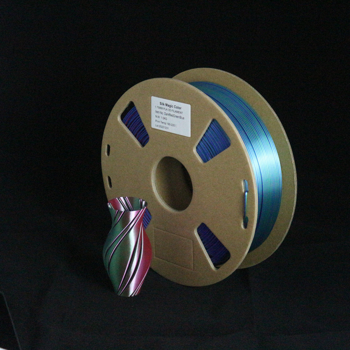 PLA 1.75mm Tri-Colour Dark Red/Green/Blue 3D Printing Filament — 3D Printz